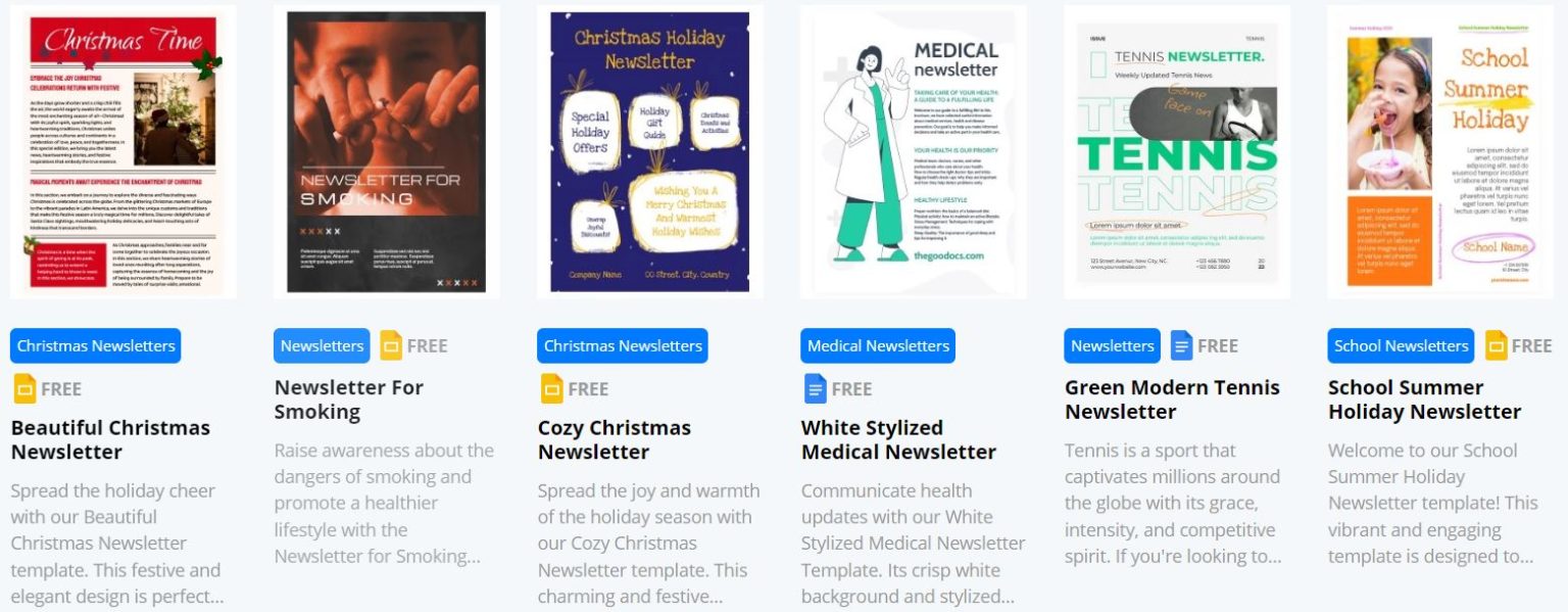 The Best Free Newsletter Templates For 2023 - The Newsletter Life
