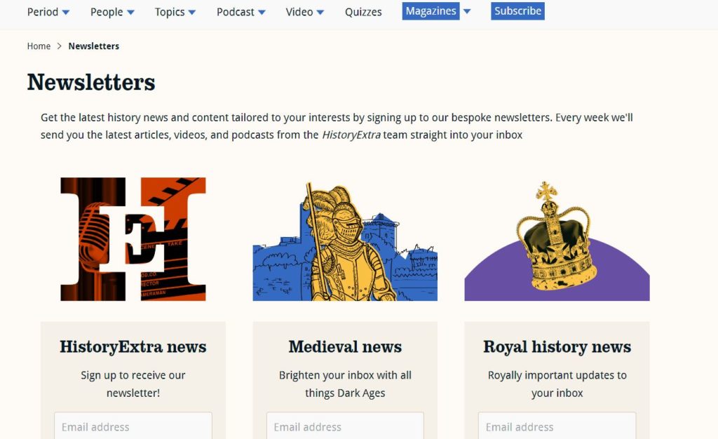 The 5 Best History Newsletters & What do they cover. - The Newsletter Life